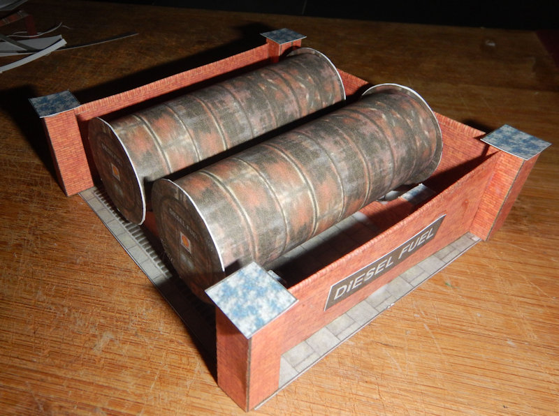 Printable Diesel Storage Tanks for N Scale model train set.