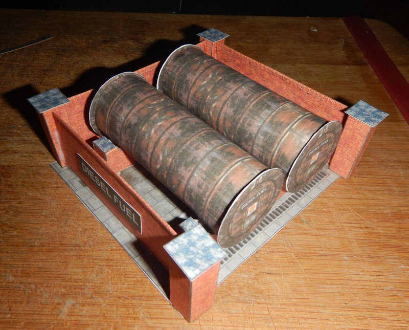 Printable Diesel Storage Tanks for N Scale model train set.