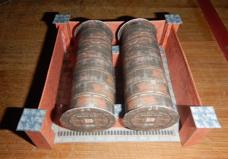 Printable Diesel Storage Tanks for N Scale model train set.