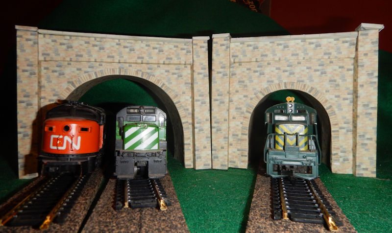 N Scale Set 4 Different Types of Stone Tunnel portals.