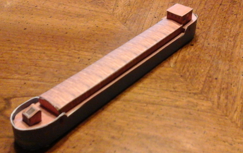 Free Printable N Scale River Barge for Train Set Layouts.