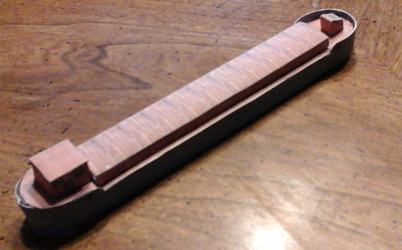 Free Printable N Scale River Barge for Train Set Layouts.