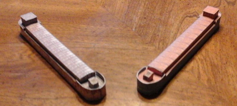 Free Printable N Scale River Barge for Train Set Layouts.