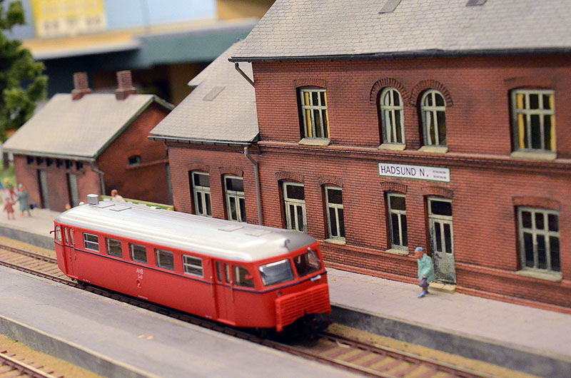 Model jernbaneklubben Model railway club HO Aalborg Denmark.