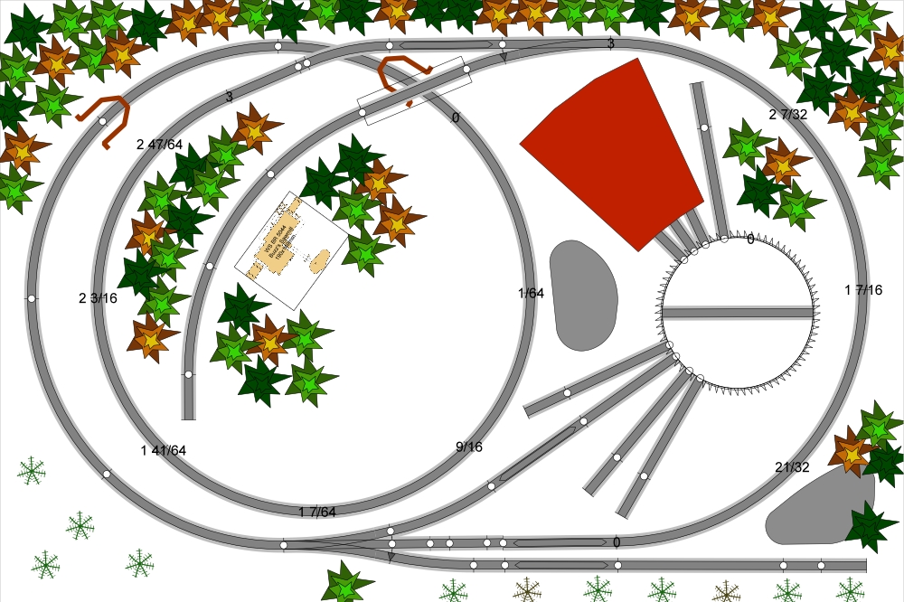 HO Scale 6x4 Model Train Set layouts for Model Railroaders.