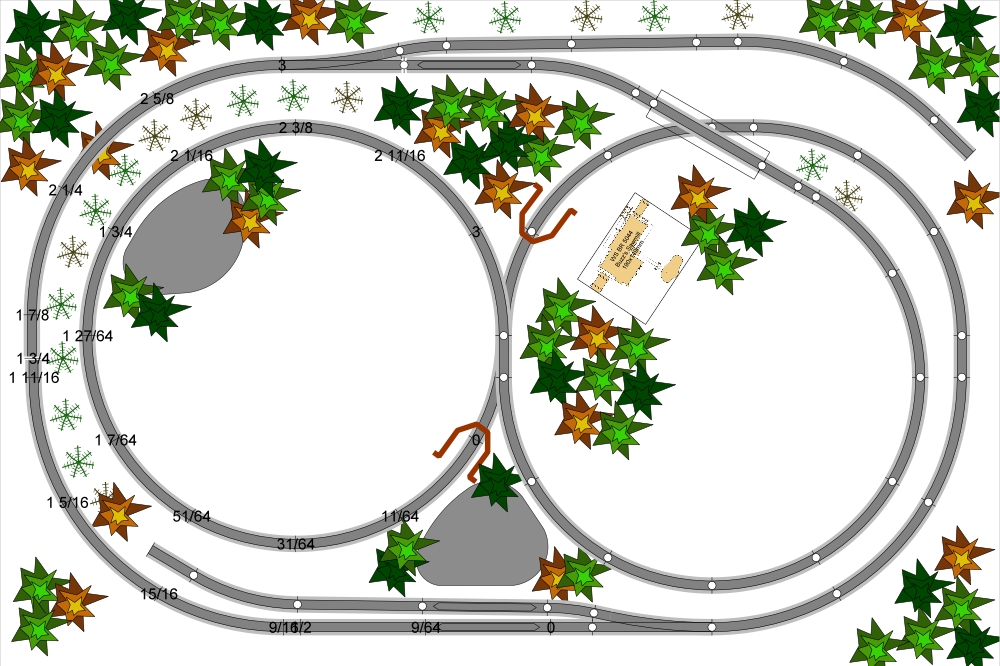 HO Scale 6x4 Model Train Set layouts for Model Railroaders.