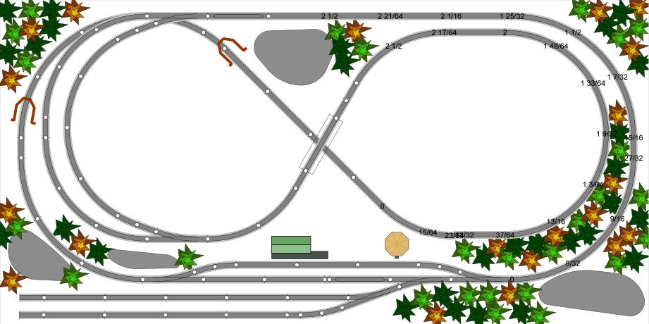 HO Scale 8x4 Model Train Set layouts for Model Railroaders.
